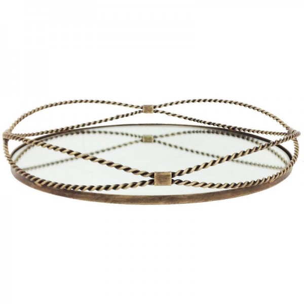 Round Gold Iron Tray with Fine Rope Detail Yorkshire, UK | United ...