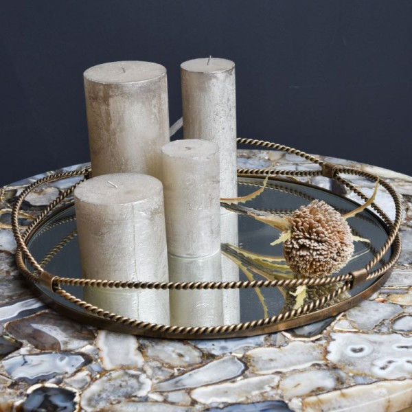 Round Gold Iron Tray with Fine Rope Detail Yorkshire, UK | United ...